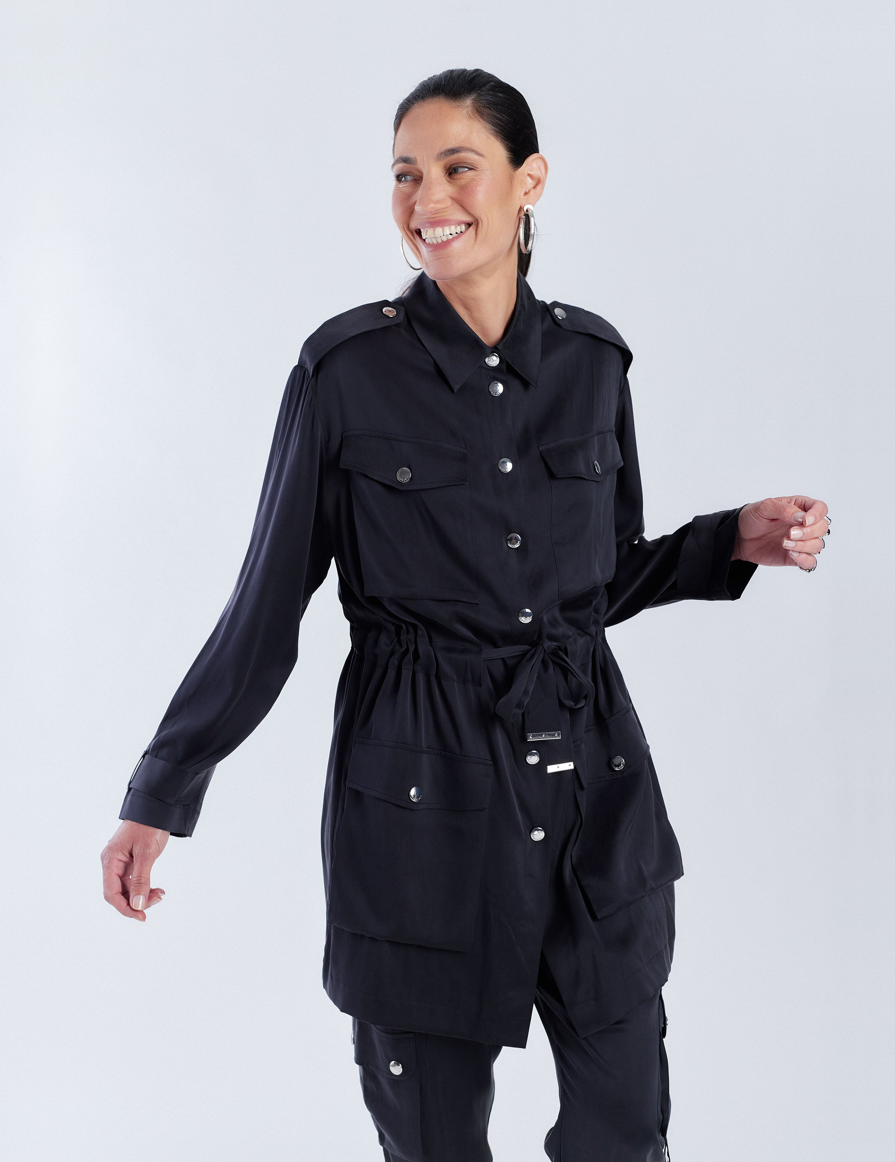 STONEWASHED SILK SAFARI JACKET – KAWAYAN