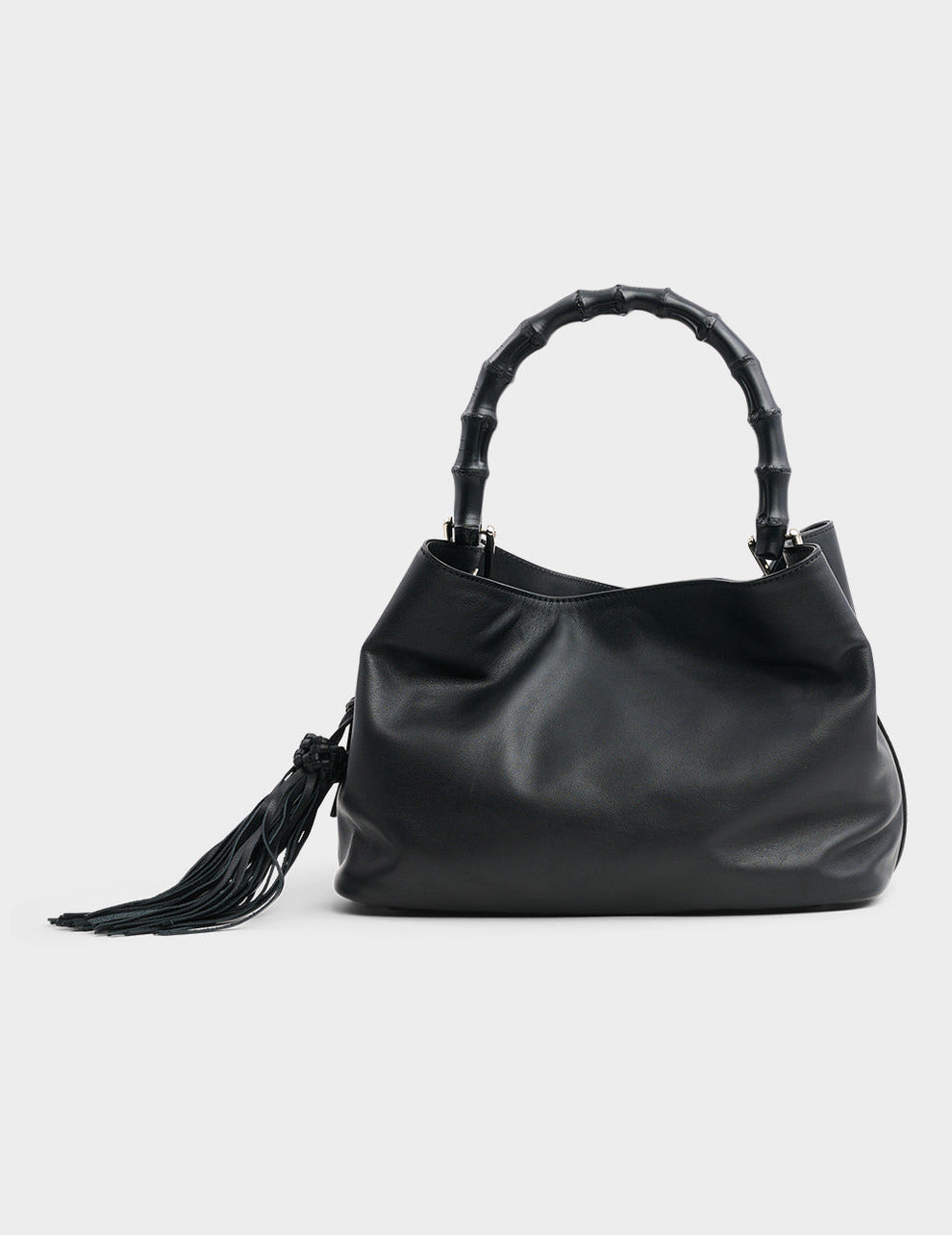 BAMBOO HANDLE LEATHER BAG – KAWAYAN